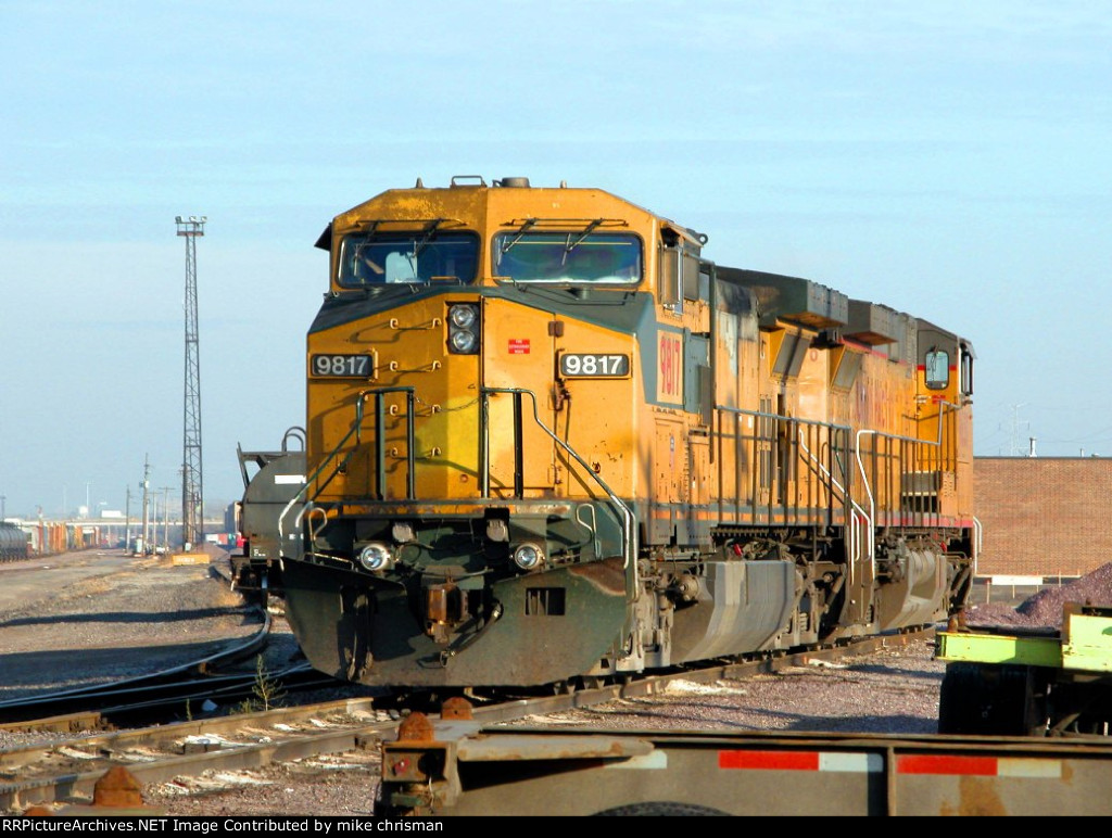 UP 9817 ex CNW 8713 unit 2 UP 9650 (ex-SP 8186) at PROVISO YARD